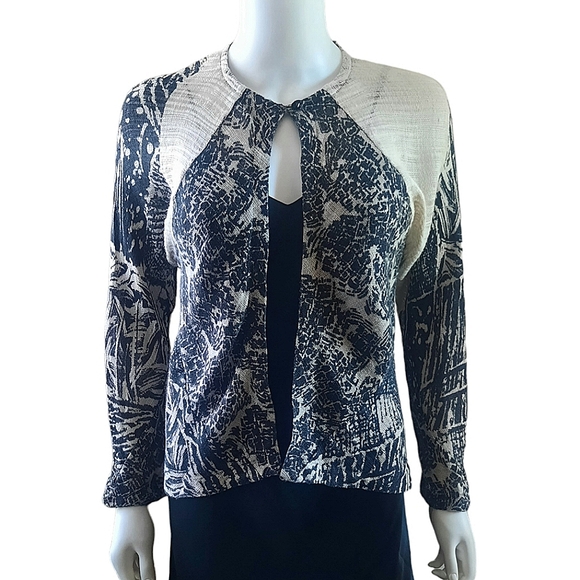 Joan Mcgee | Jackets & Coats | Vtg Joan Mcgee Printed Flax Linen Bias ...